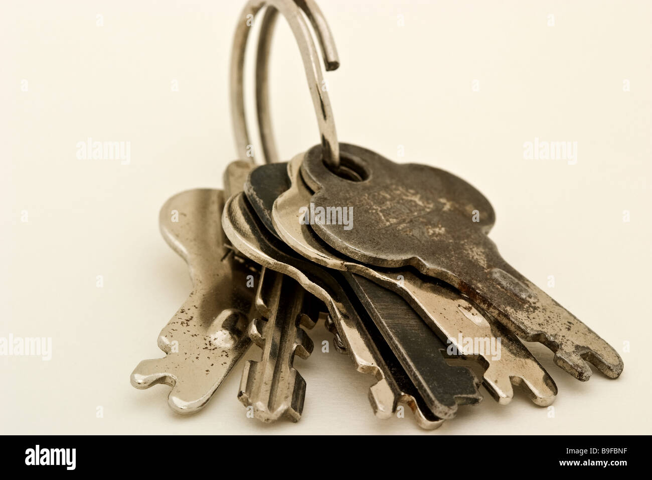 Group of various small key on a keyring Stock Photo - Alamy