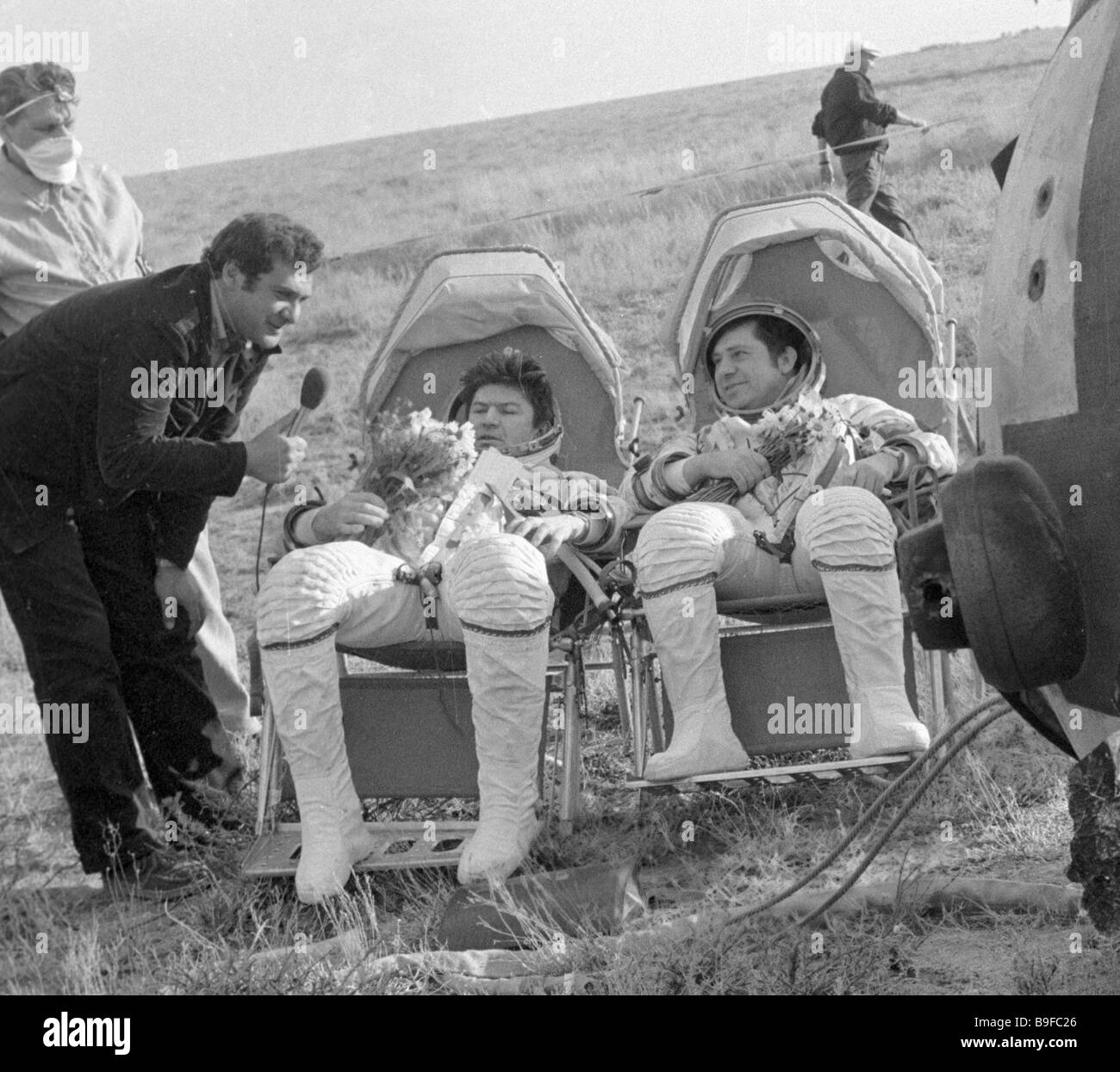 Pilots Cosmonauts Heroes of the Soviet Union Mission commander Vladimir ...