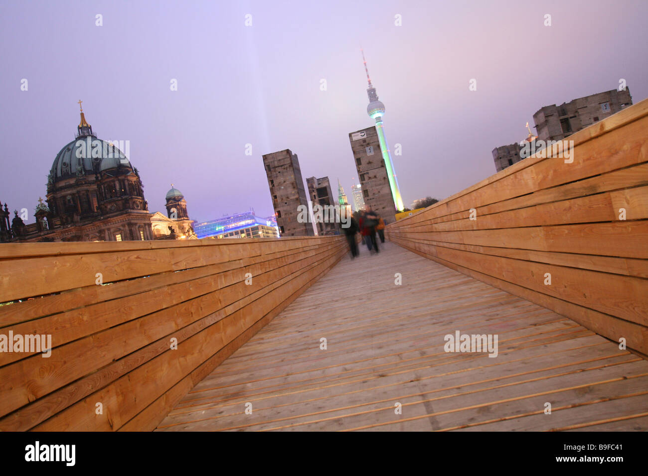 Person walking on bridge in hi-res stock photography and images - Alamy