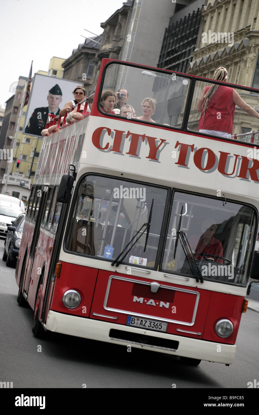 Germany Berlin bus tourists city-round-trip Stock Photo - Alamy