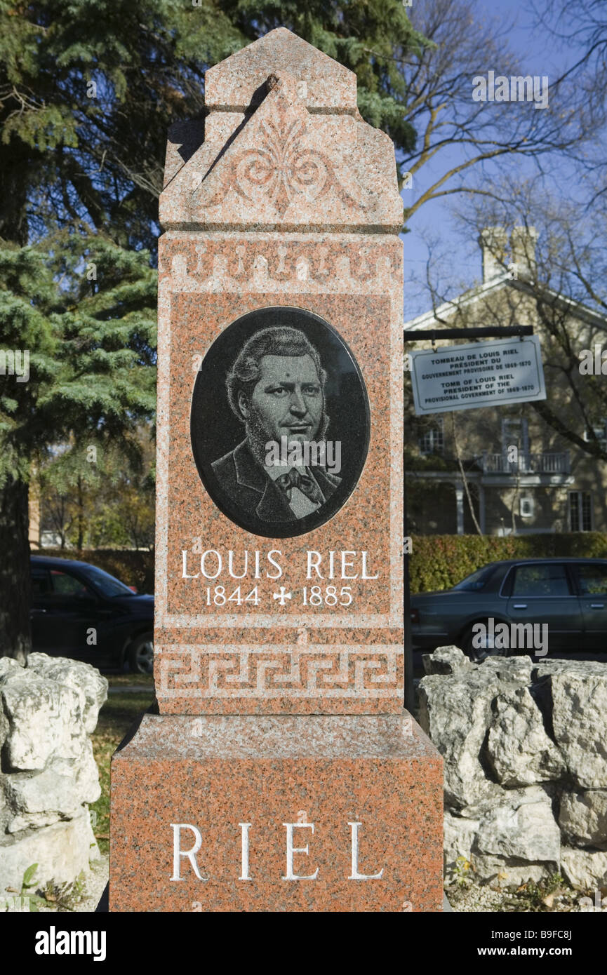 Canada Manitoba Winnipeg St Boniface gravesites Louis Riel Views ...