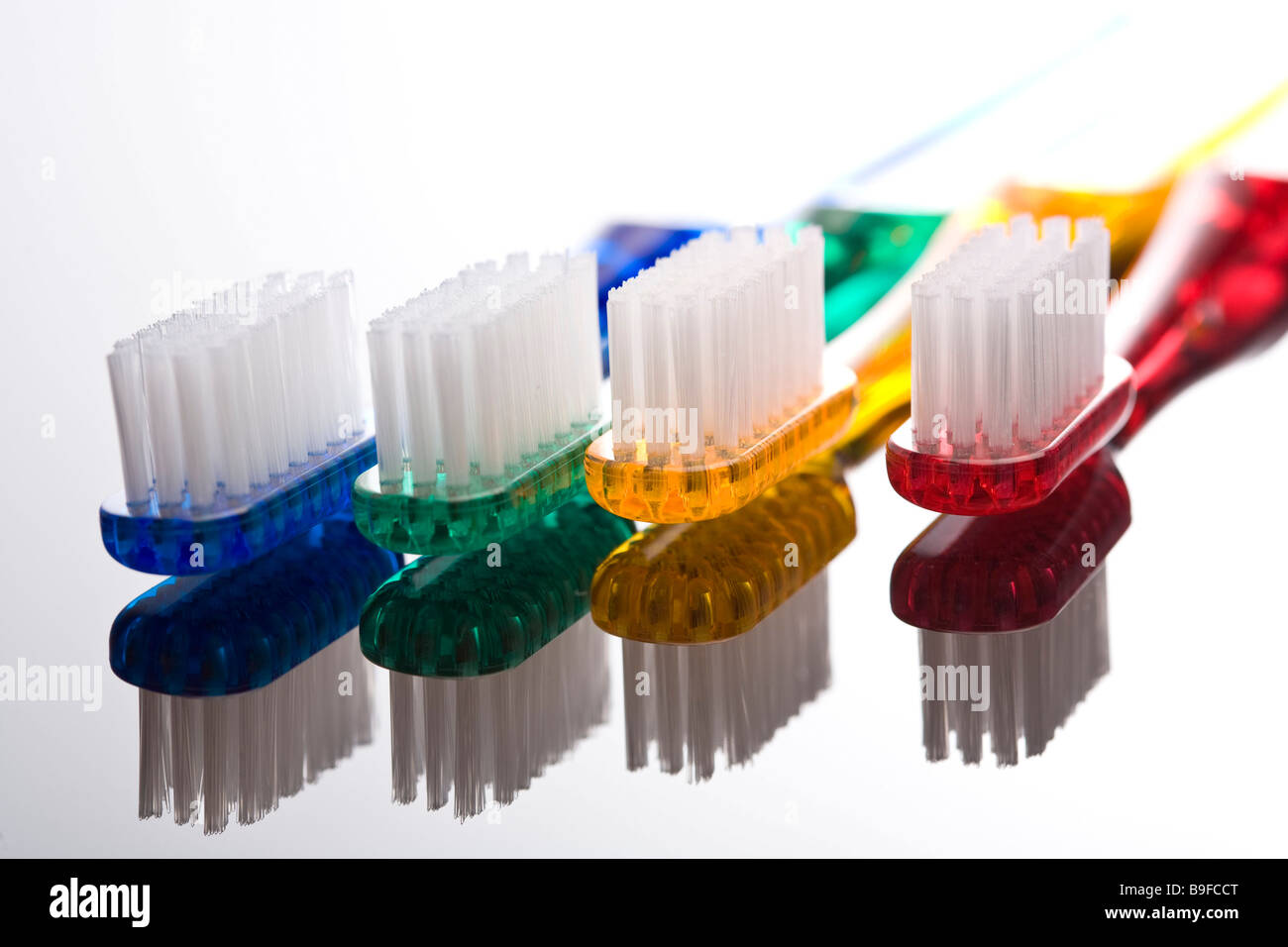 Close-up of toothbrushes Stock Photo - Alamy