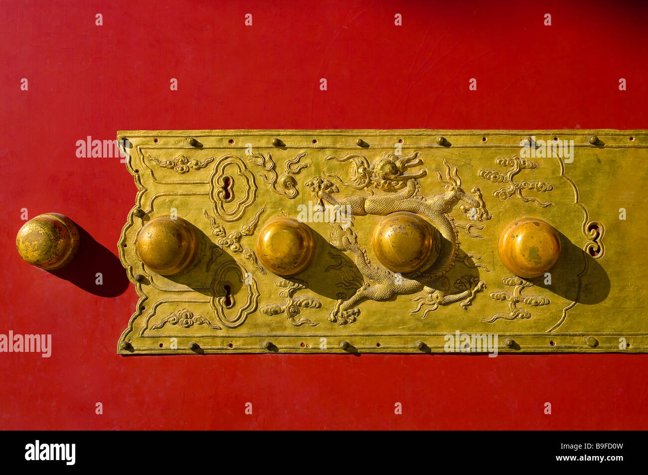 Detail of entrance door, Forbidden City, Beijing, China Stock Photo - Alamy