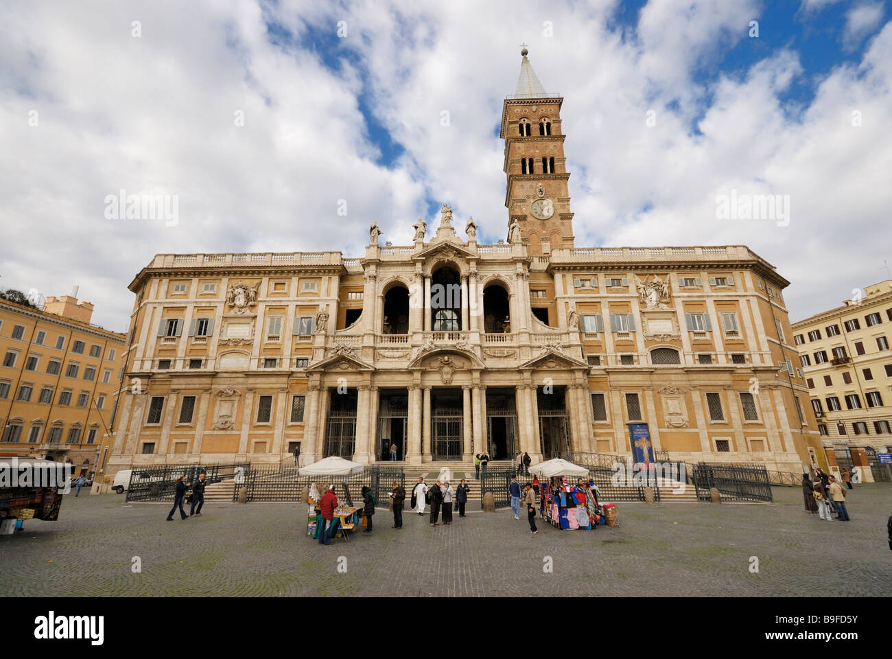 People in front of church, Santa Maria Maggiore, Piazza Santa Maria ...