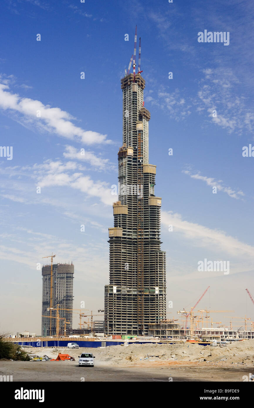 United Arabic emirates Dubai downtown big-building site high-rise Dubai ...