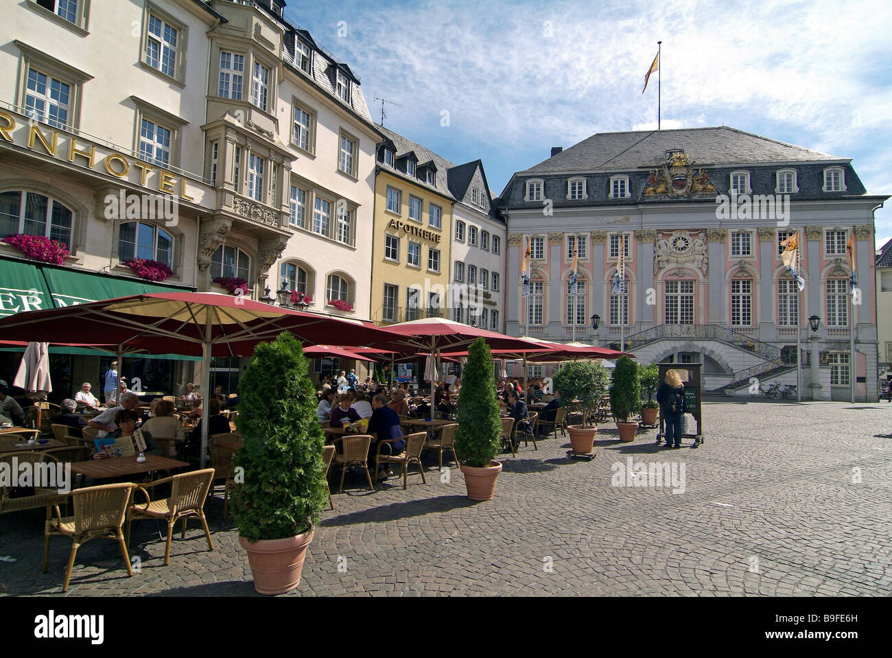 Germany Bonn town hall market place Stock Photo - Alamy