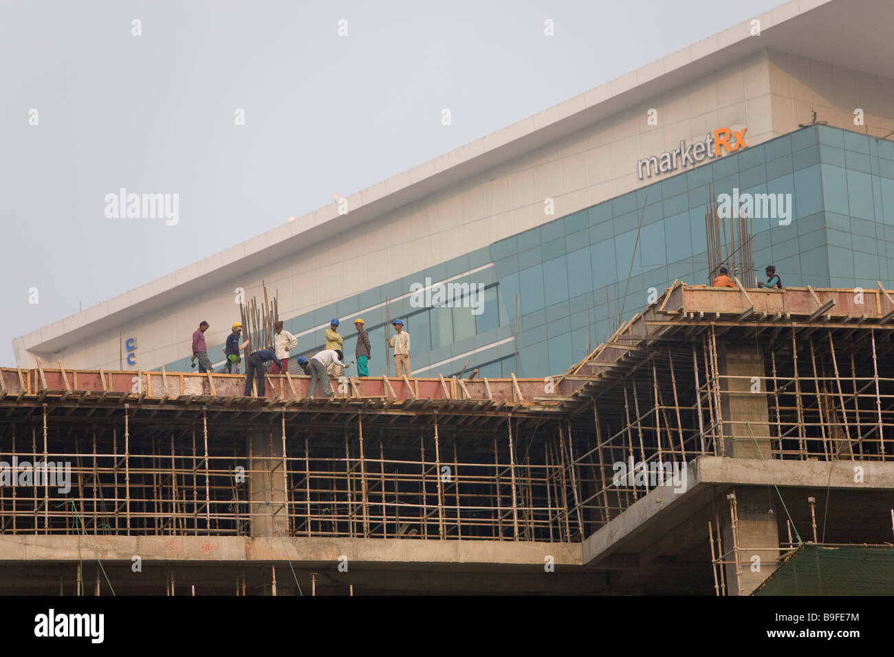 India Gurgaon Tech center 50km from Delhi Working progress building ...