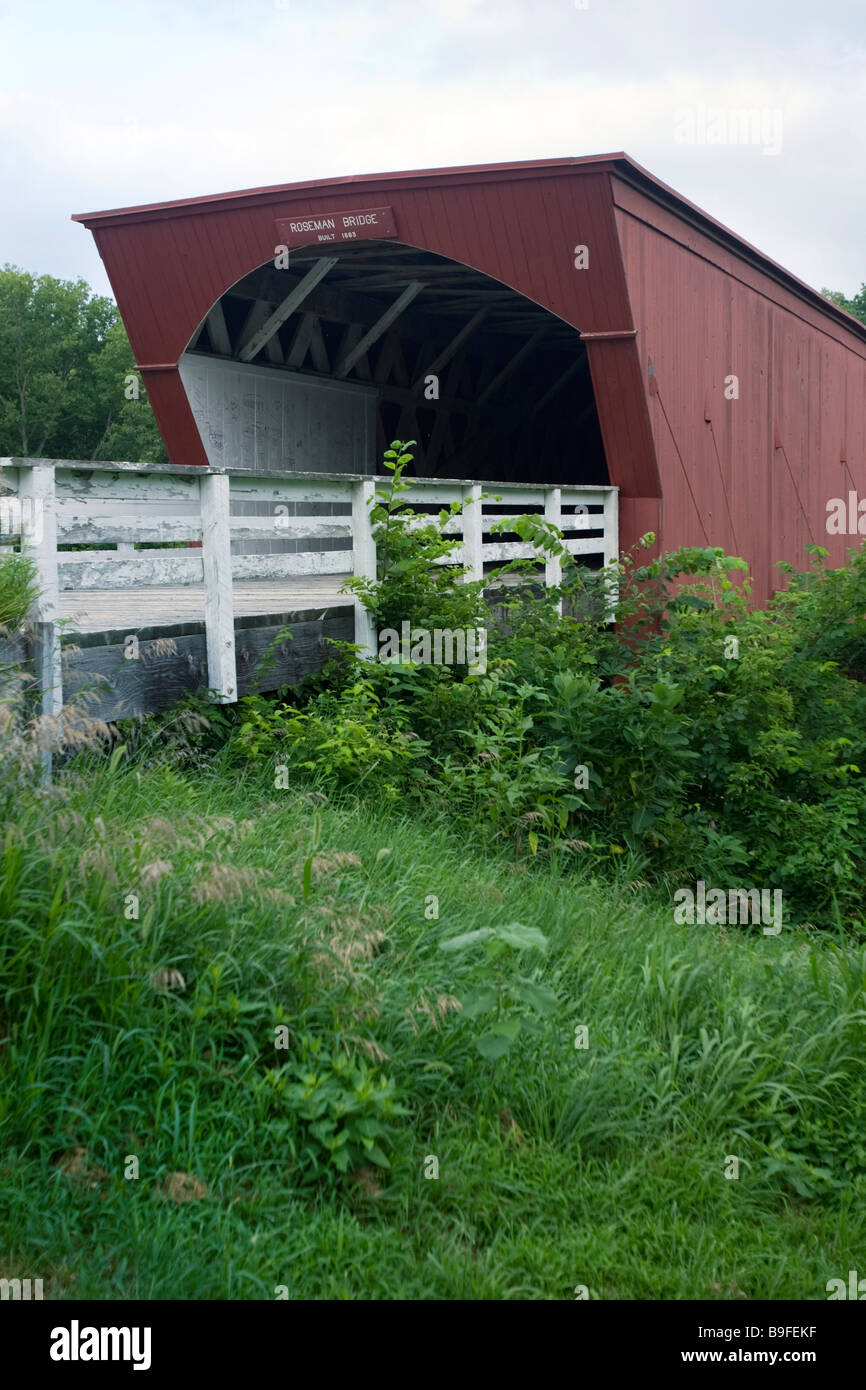 Roseman covered bridge Madison County Iowa USA Stock Photo - Alamy