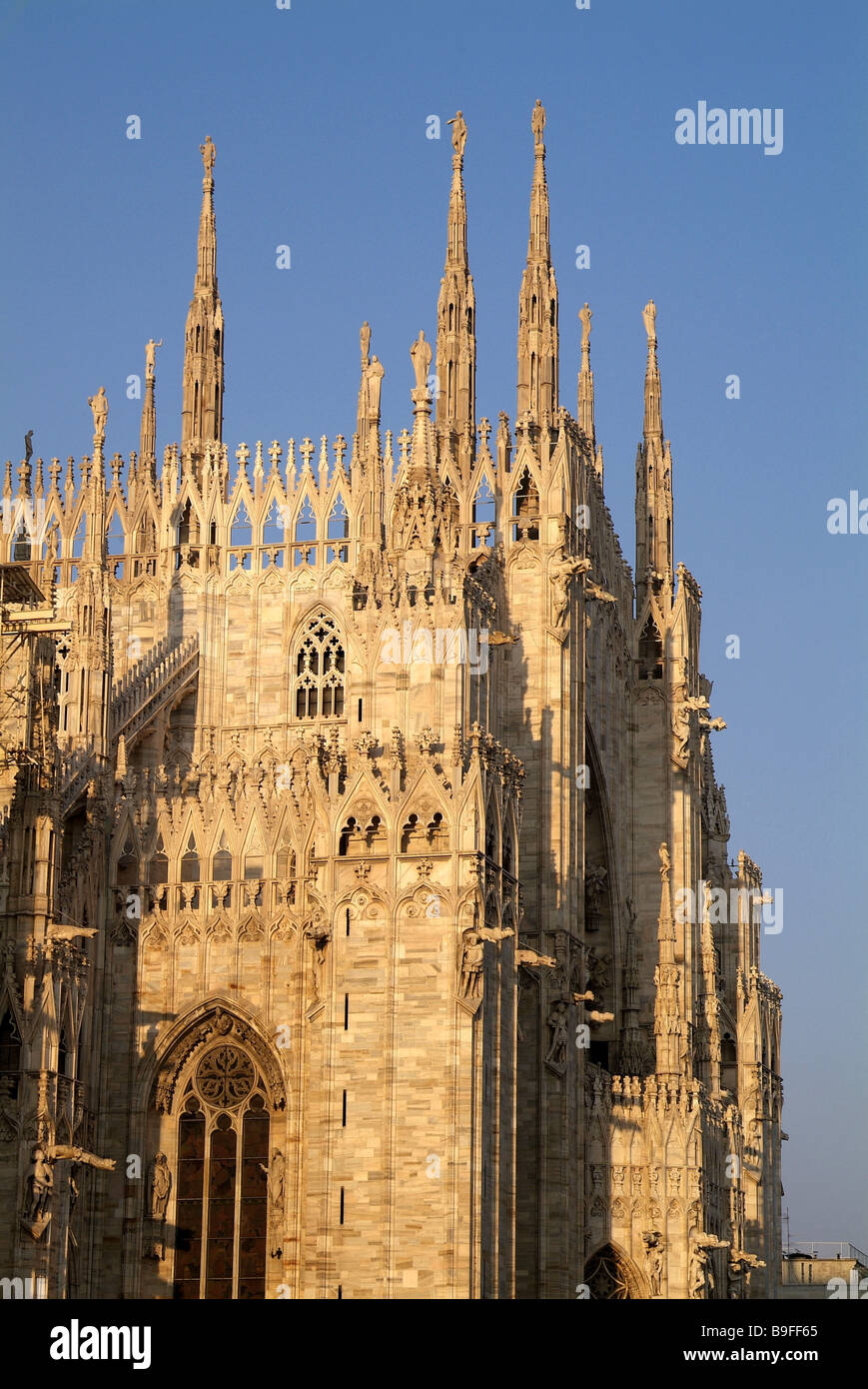 Italy Milan cathedral facade detail Stock Photo - Alamy