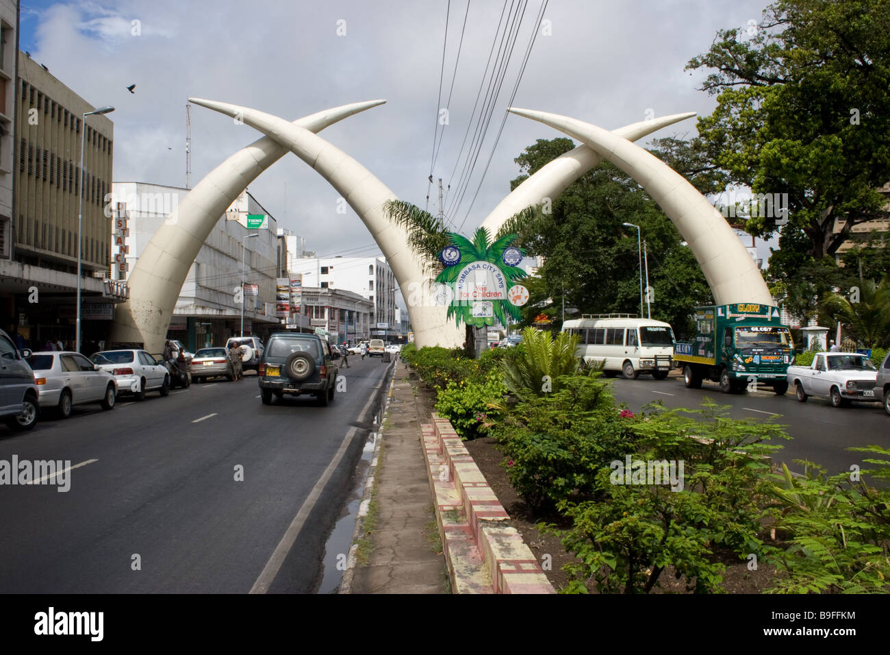 Mombasa tusks Kenya Stock Photo - Alamy