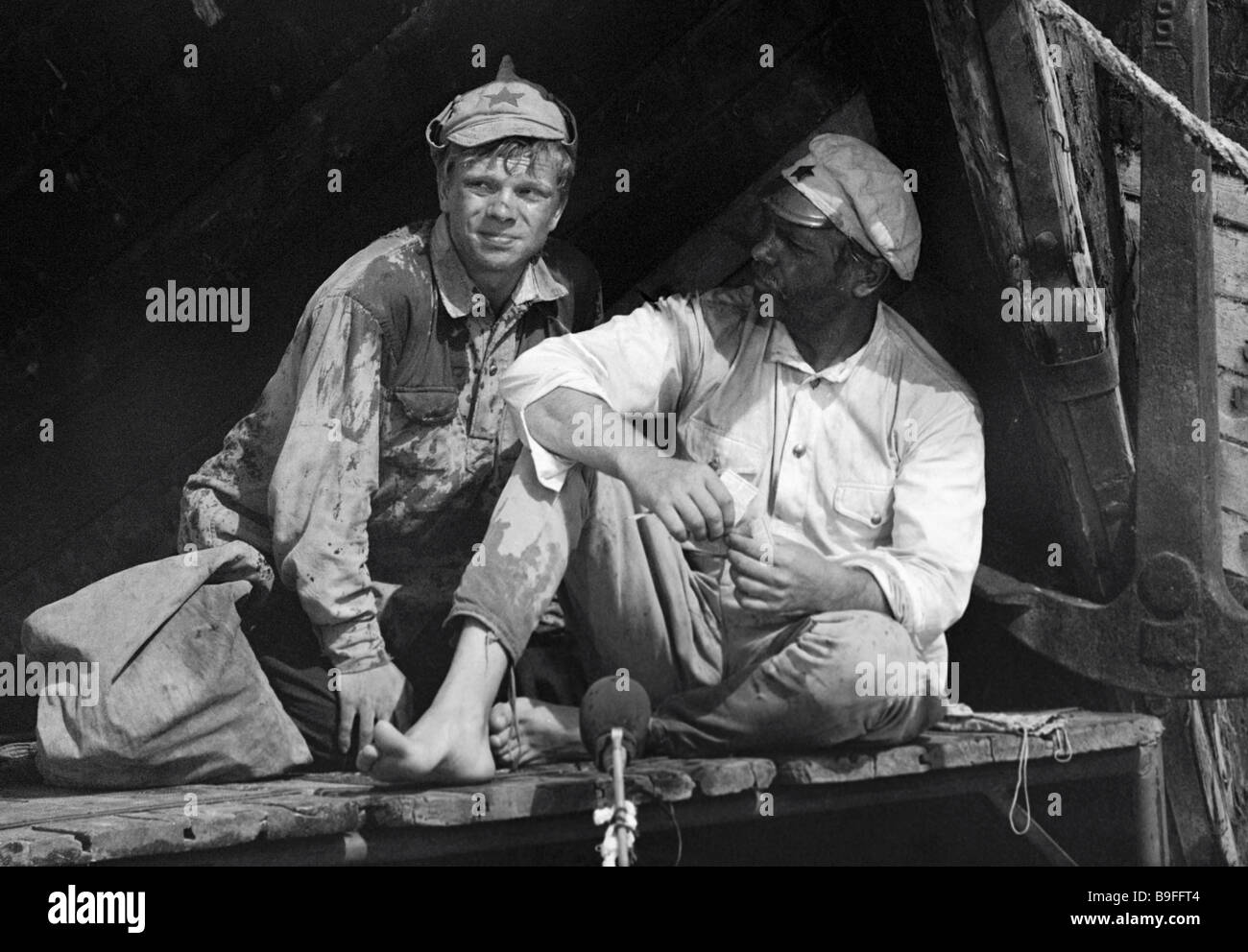 Actors Anatoly Kuznetsov right as Sukhov and Nikolai Godovikov left as ...