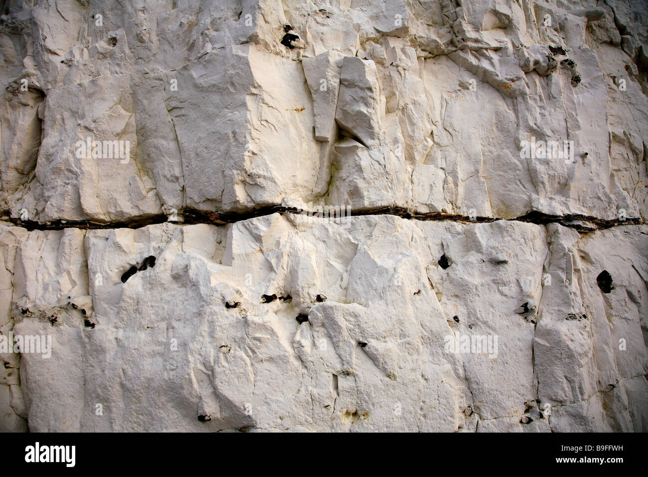 White Chalk Cliffs at Birling Gap Sussex County English Channel England ...