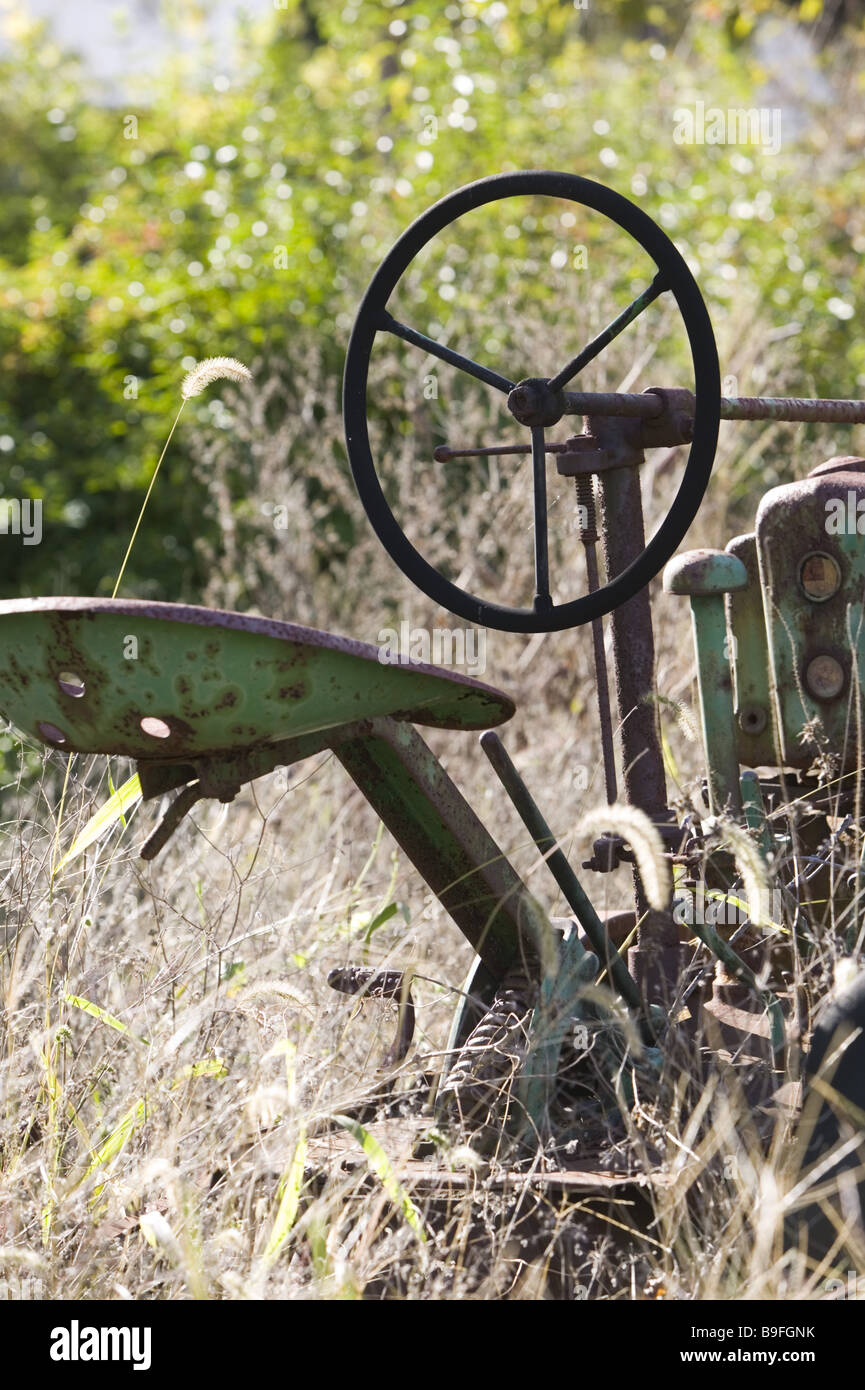 usa old tractor field close-up Stock Photo - Alamy