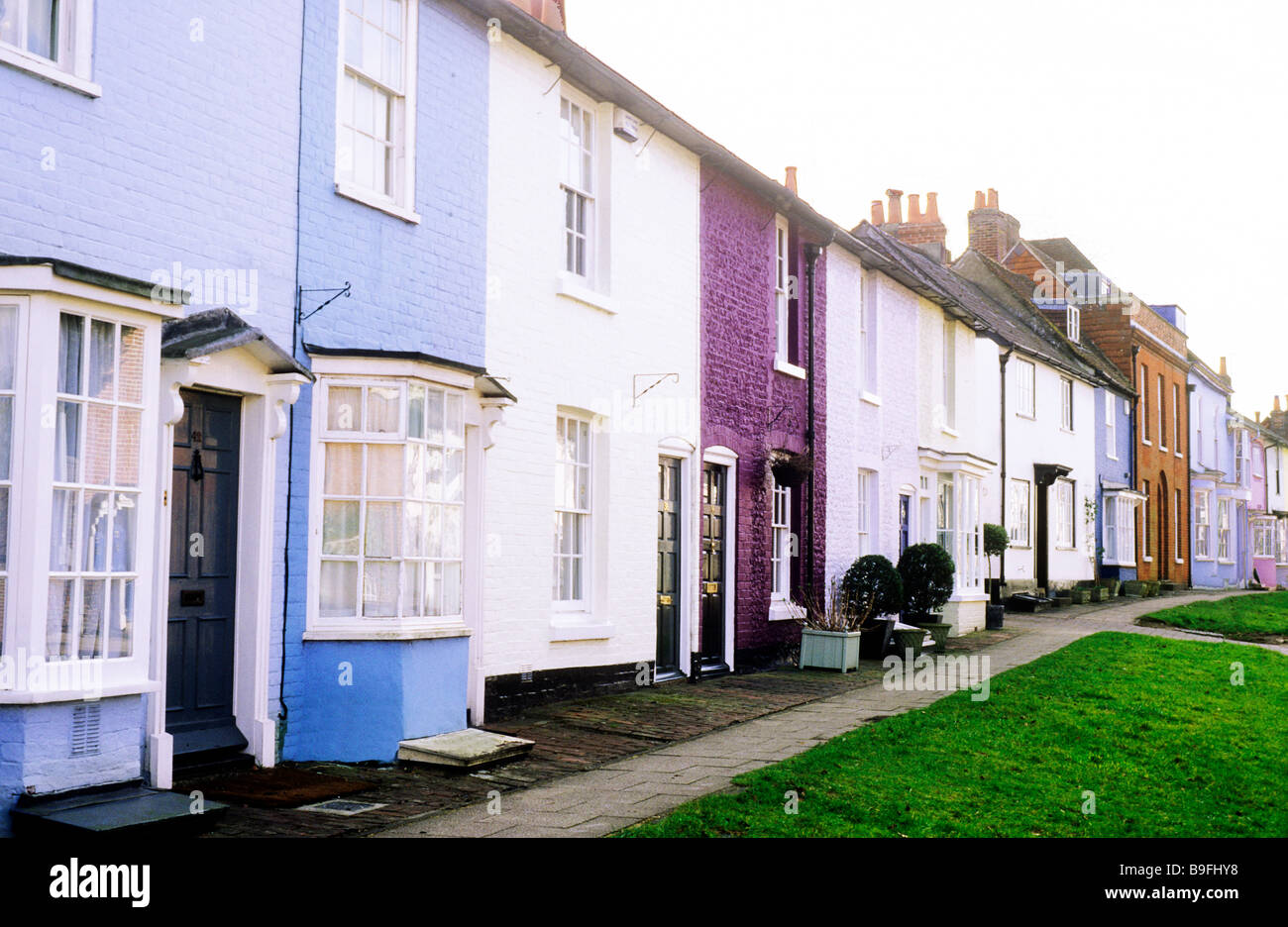 Alresford Hampshire East Street pretty colour washed houses town ...