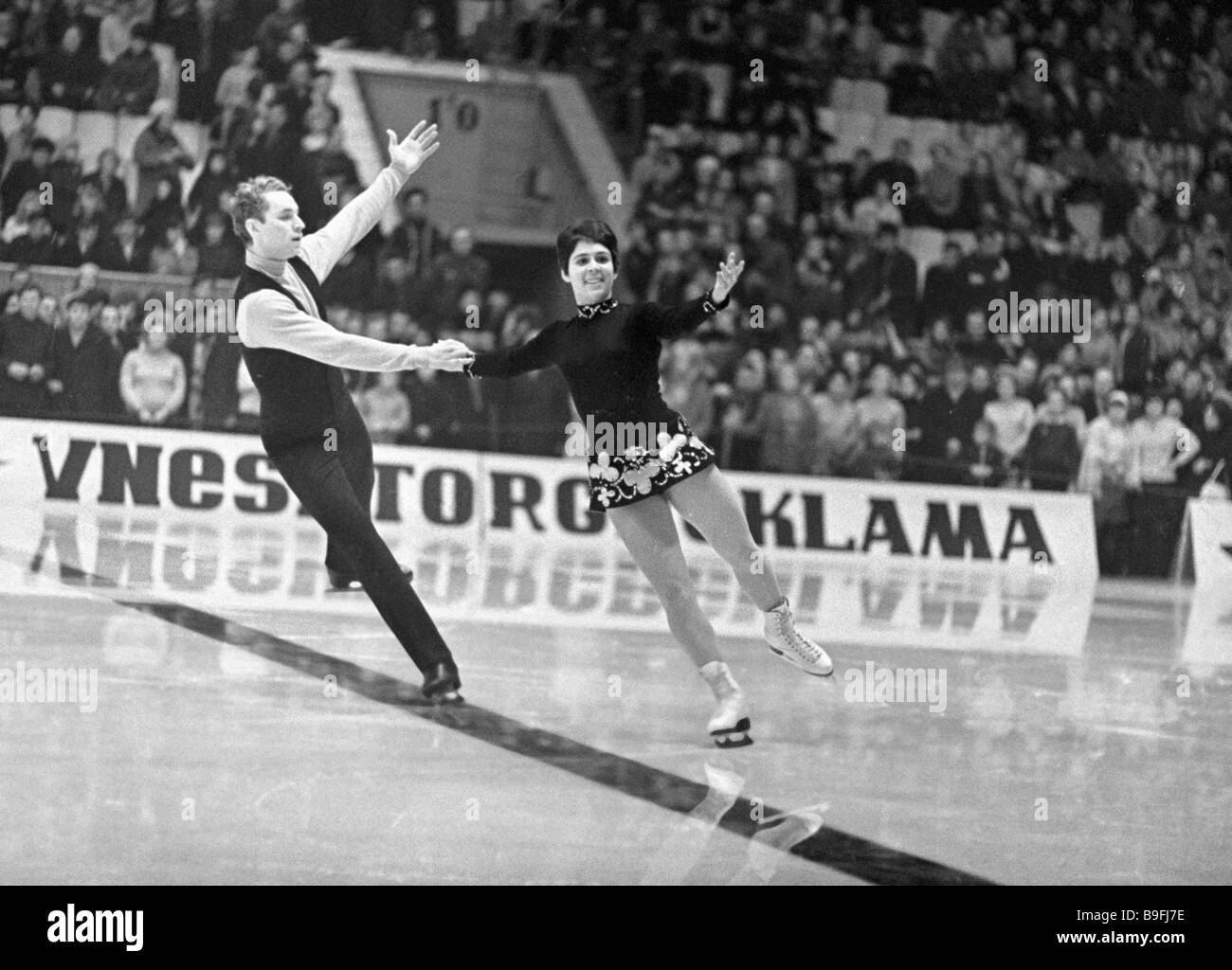 World and European champions in pair skating Irina Rodnina right and ...