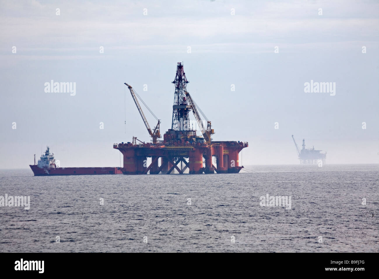 Oil drilling rig Deepsea Delta platform in the North Sea Stock Photo ...