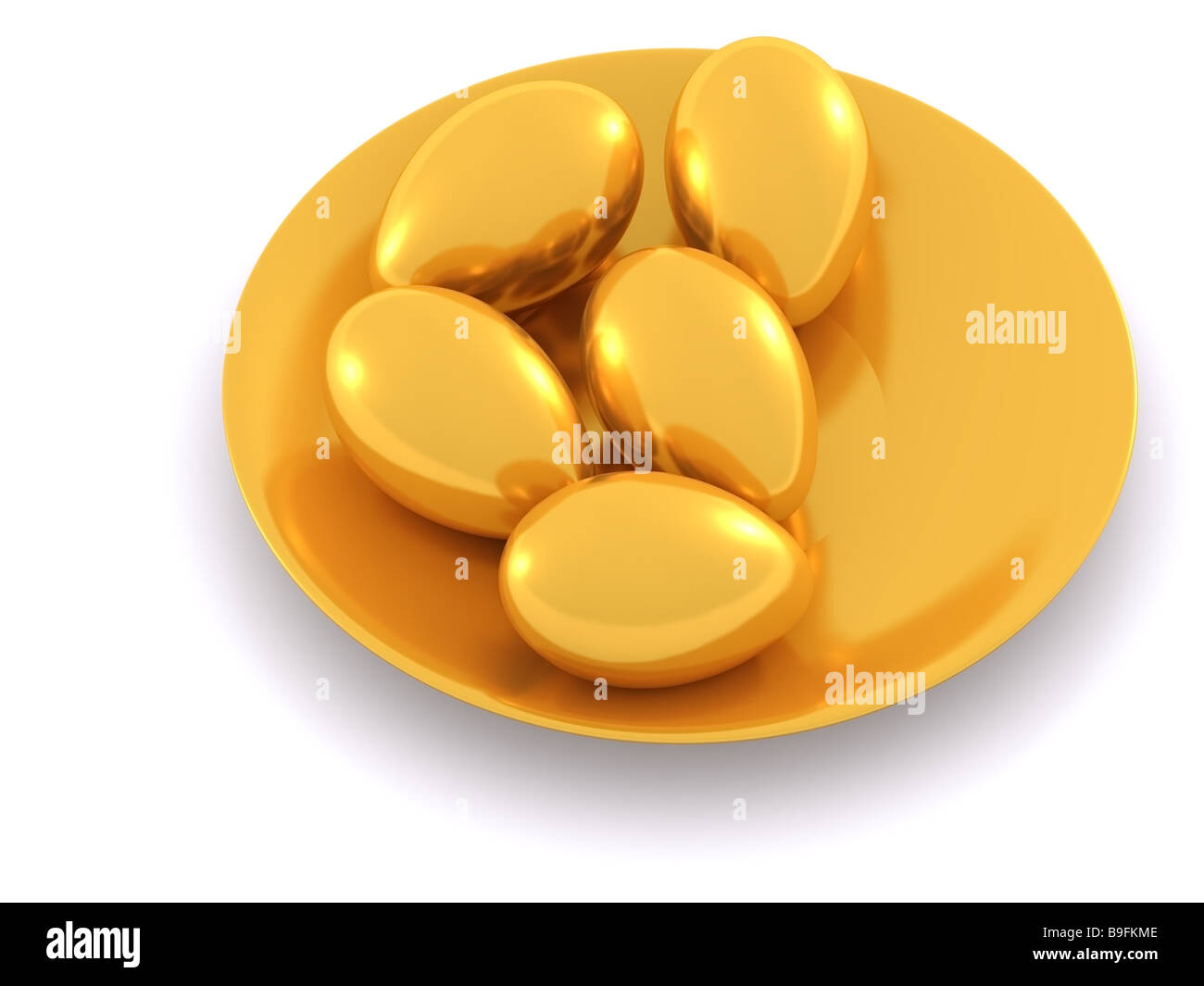 Gold color plate Cut Out Stock Images & Pictures - Alamy