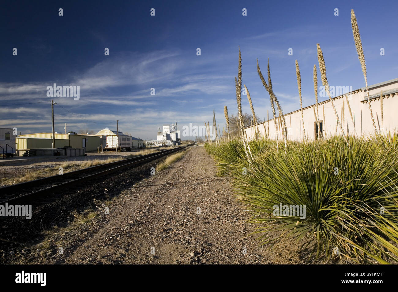 usa Texas Marfa railway line landscape Stock Photo - Alamy