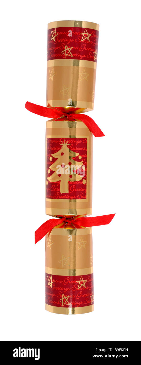 Red gold cracker Cut Out Stock Images & Pictures - Alamy