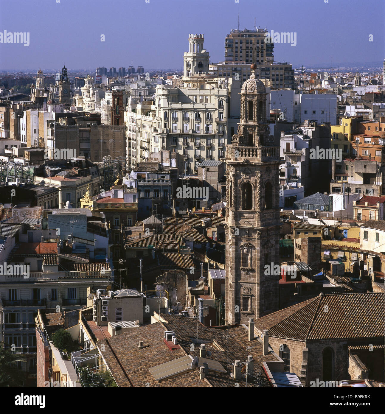 Spain Valencia city-overview Old Town Catedral de Santa Catalina ...