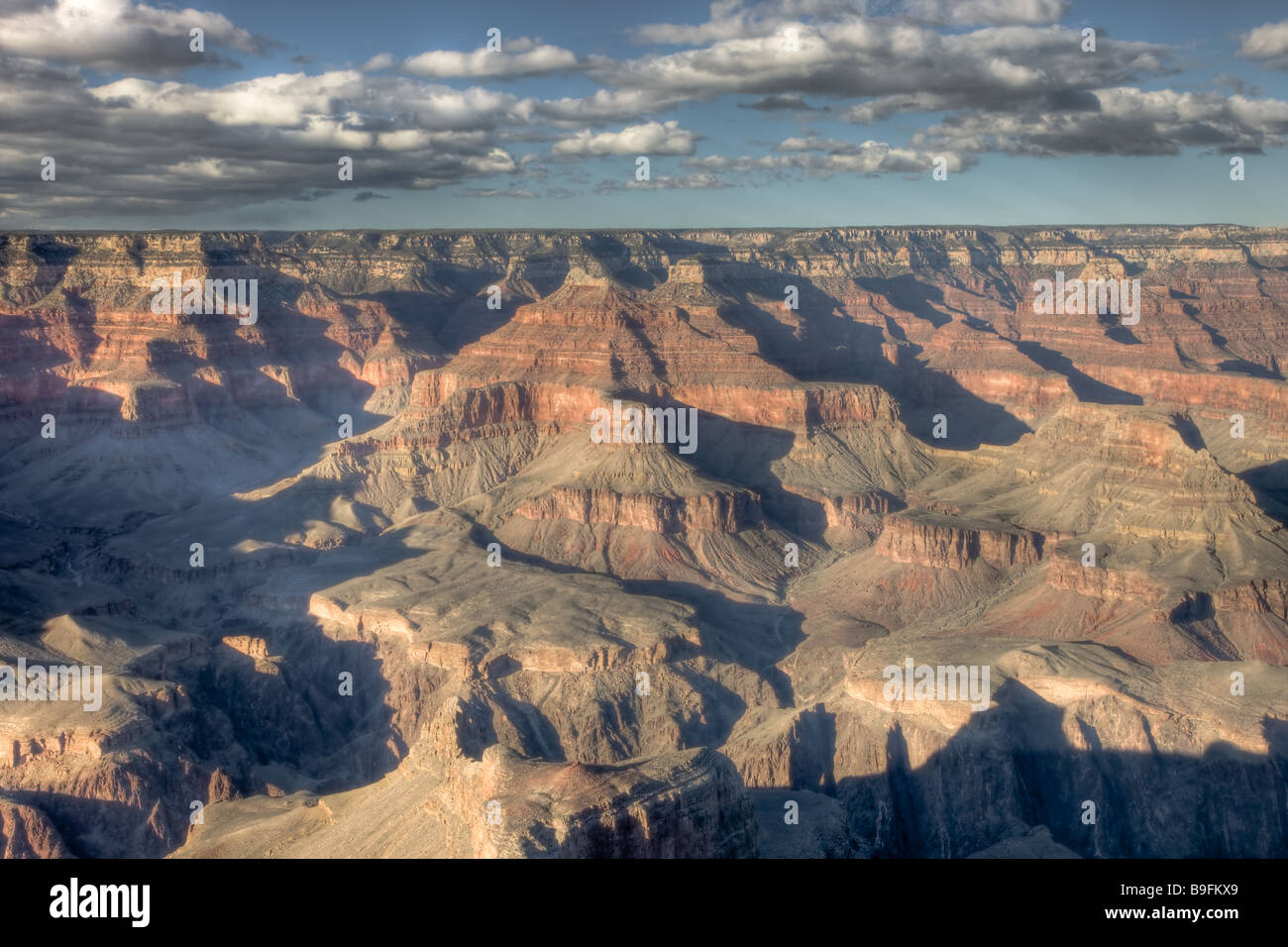 Grand Canyon view from Hopi Point late on a winter afternoon Stock ...
