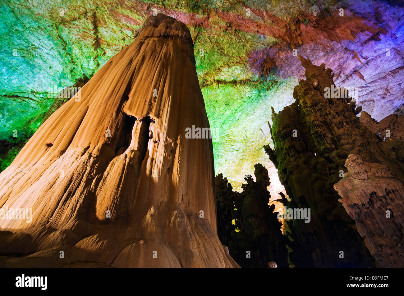 China, Guizhou Province, Zhijin Cave, the largest in China at 10 km ...