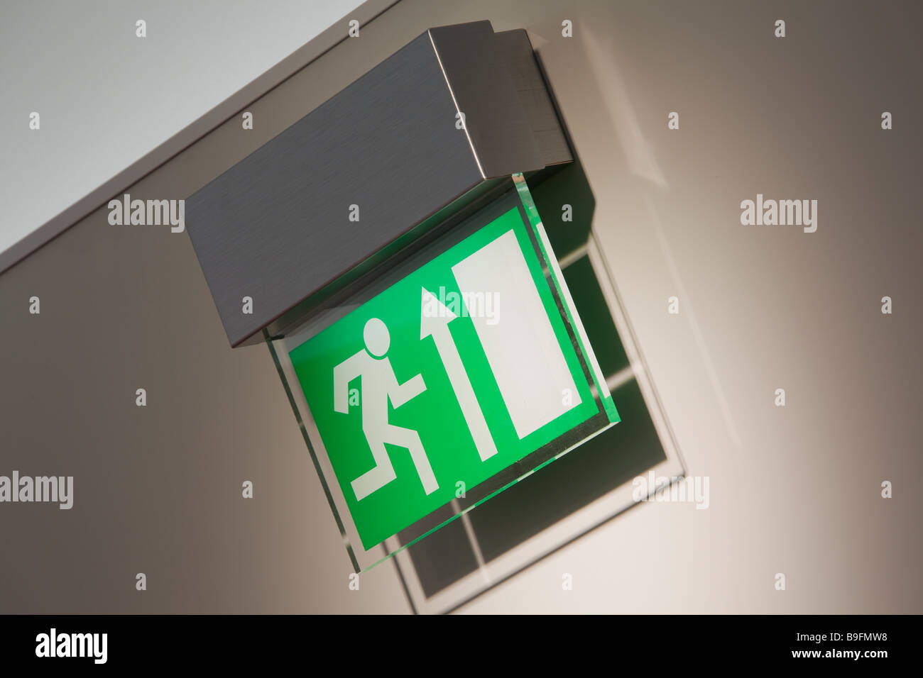 Exit sign for a retail premises Stock Photo - Alamy