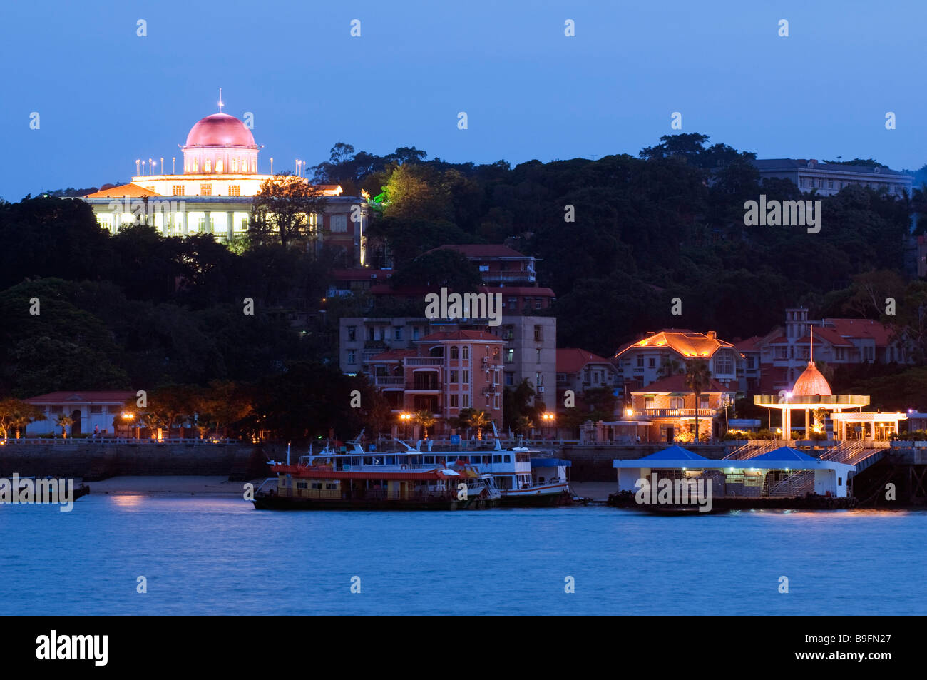 China, Fujian Province, Xiamen. Colonial trading port on Gulang Yu ...