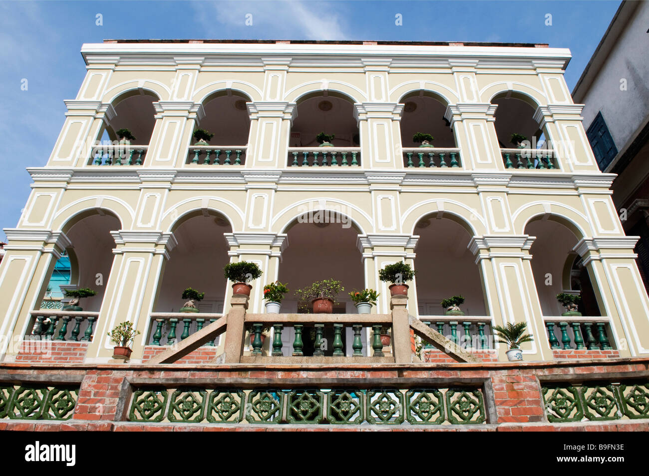 China, Fujian Province, Xiamen. Colonial buildings on the island of ...