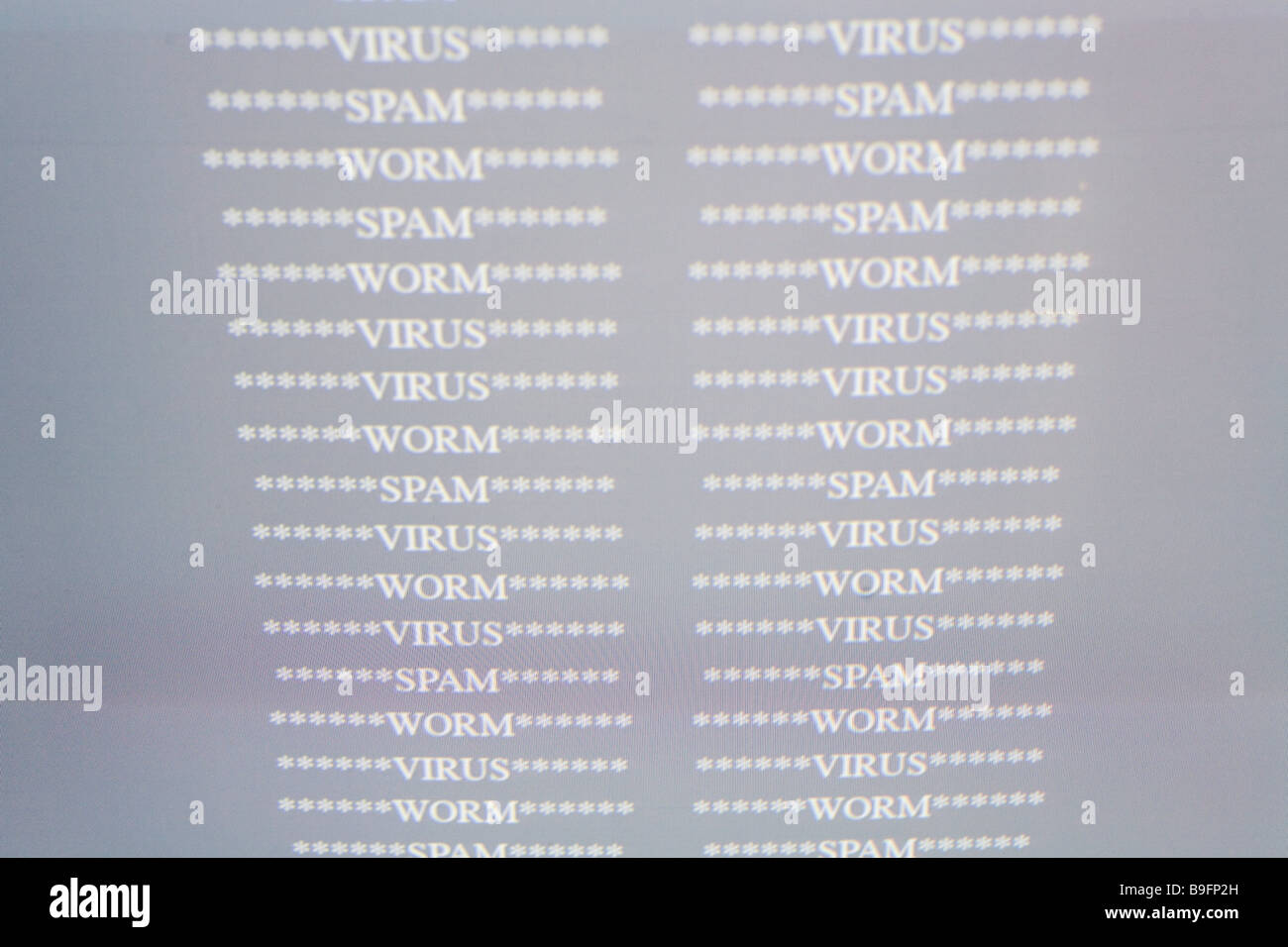 Computers Virenwarnung screen computer-screen warning hint virus Worm ...