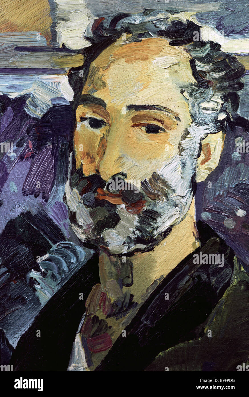 A copy of the picture Self portrait by artist Alexander Grigoryan Stock ...