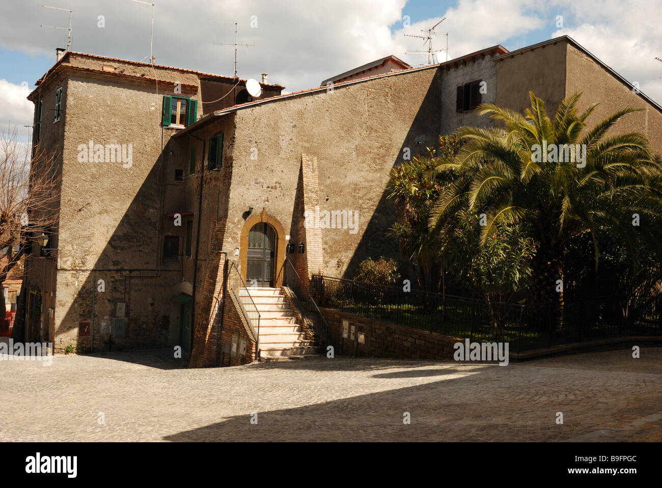 Medieval houses in Montecompatri, Alban Hills (Italy Stock Photo - Alamy