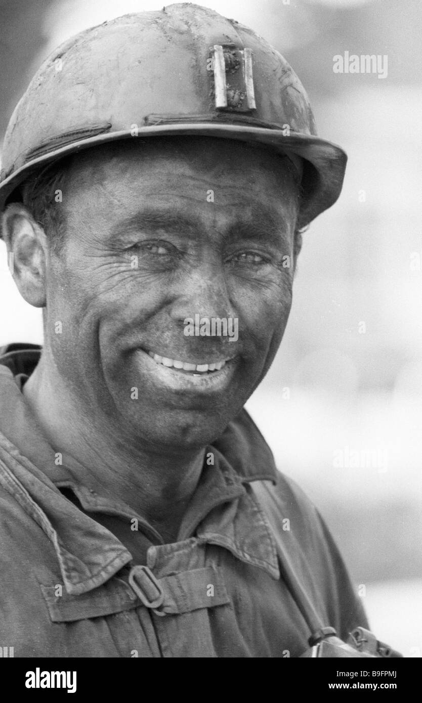 Ivan Tataru a foreman at the Trudovaya working face Stock Photo - Alamy