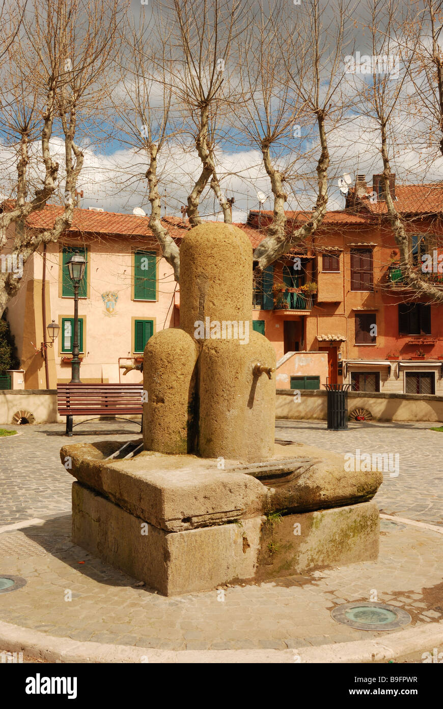 Little fountain in Monte Compatri, Alban Hills (Italy Stock Photo - Alamy