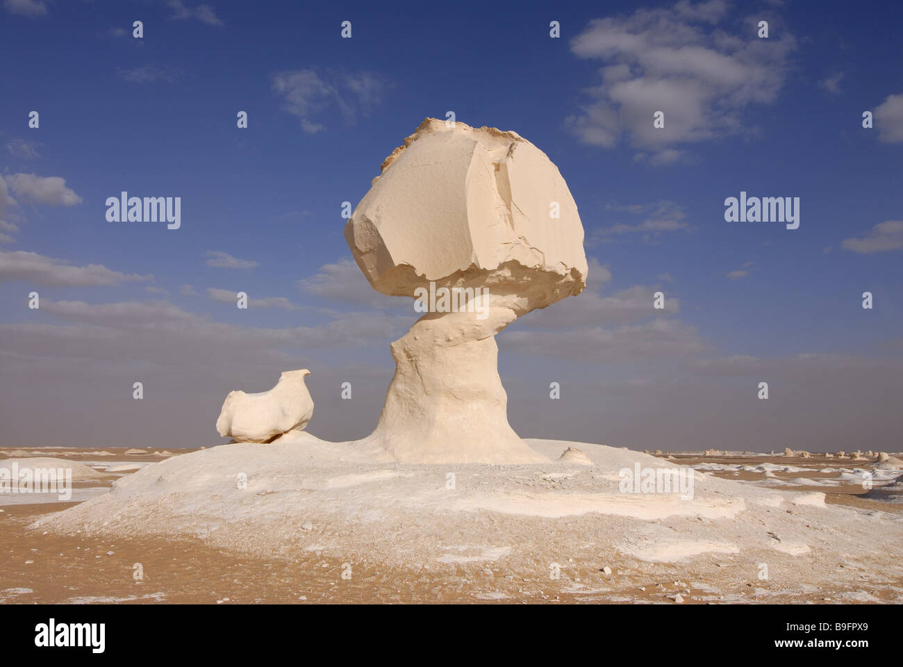 Egypt Libyan desert rock-formations clouded sky Africa desert-landscape ...