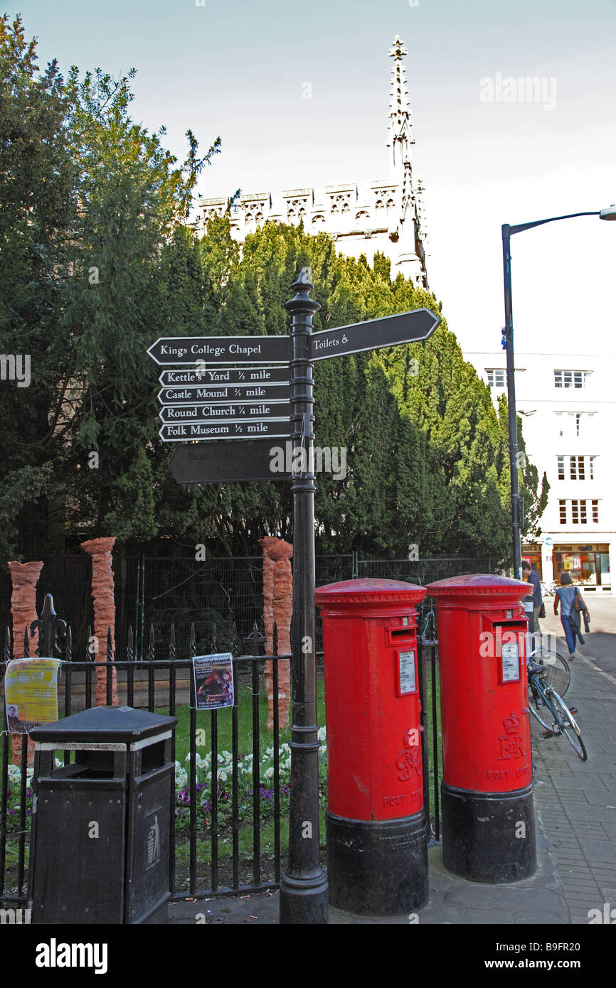 Letter boxes Market Place Cambridge city England Stock Photo - Alamy
