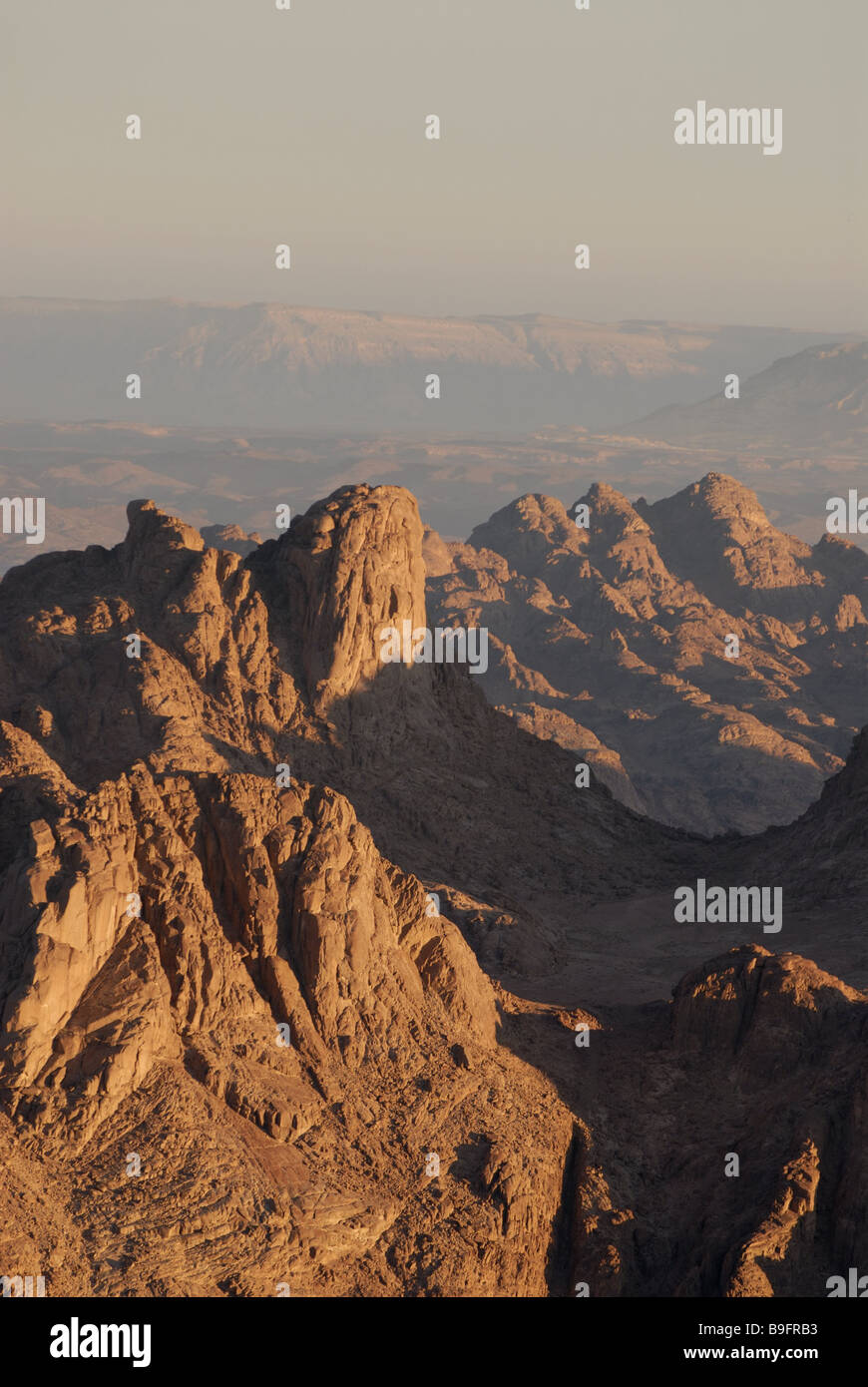 Egypt Sinai-peninsula mountain Sinai panorama dusk Africa mountain ...