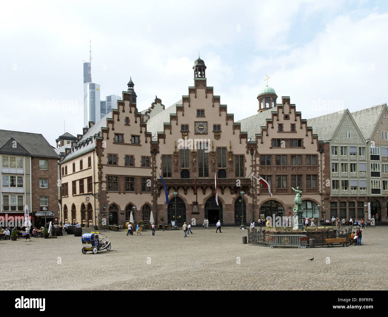 Germany Hesse Frankfurt am Main town hall Gerechtigkeitsbrunnen Old ...