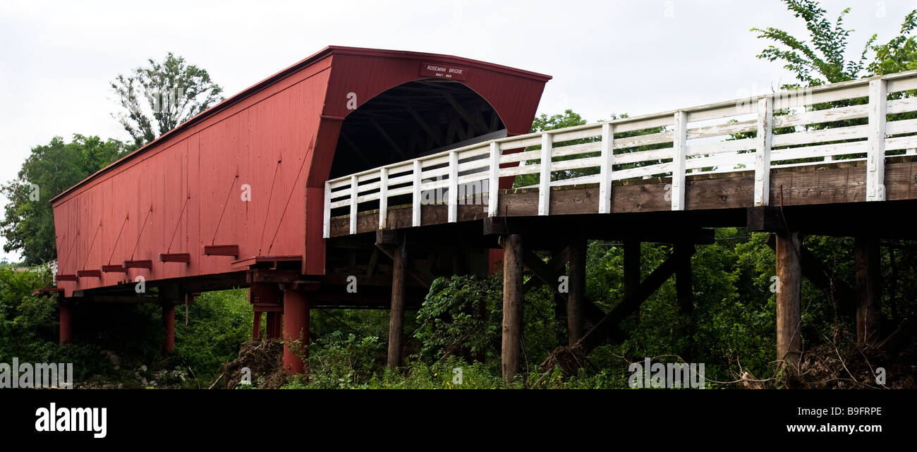 Roseman covered bridge Madison County Iowa USA Stock Photo - Alamy