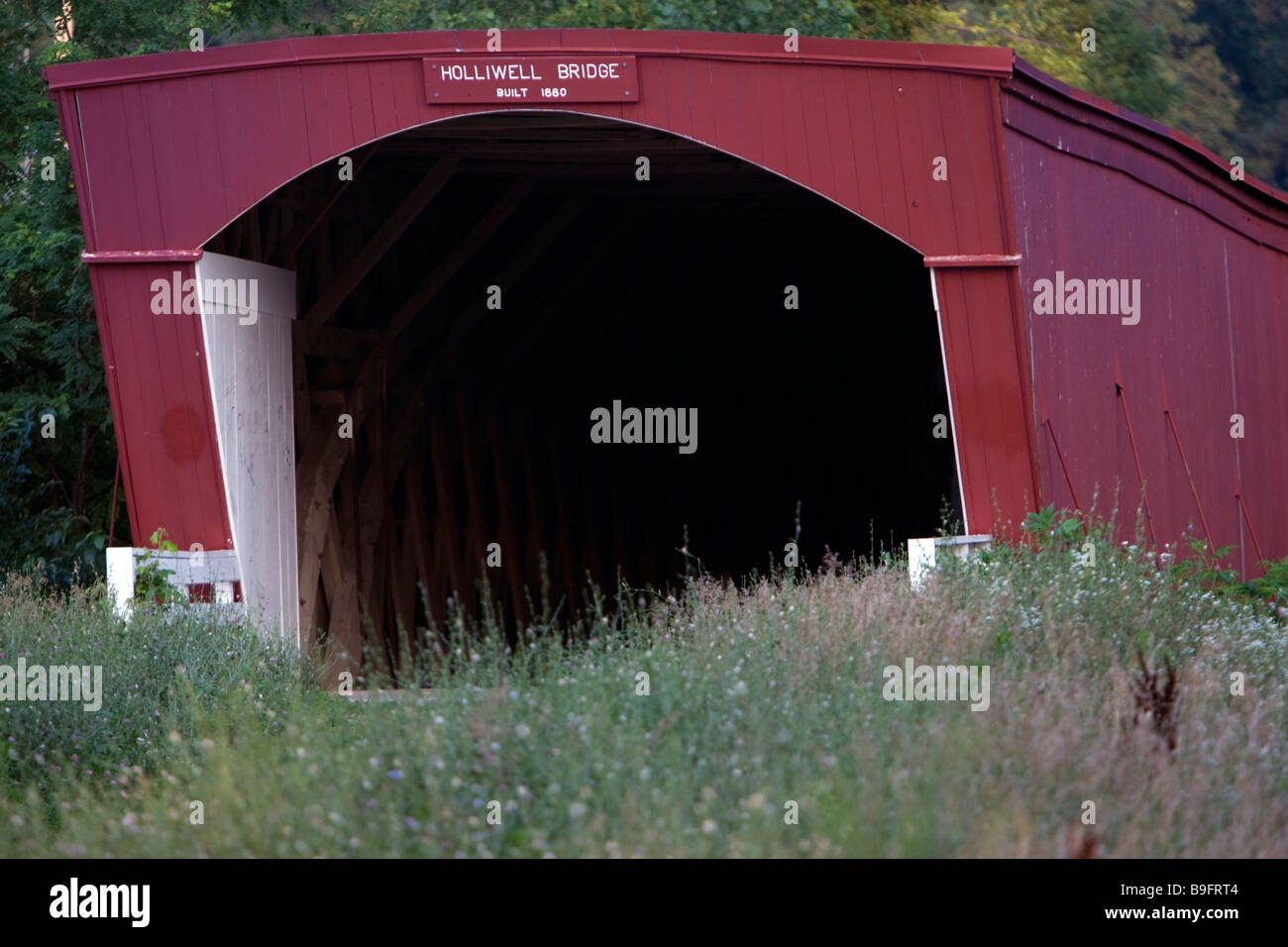 Holliwell covered bridge Madison County Iowa USA Stock Photo - Alamy