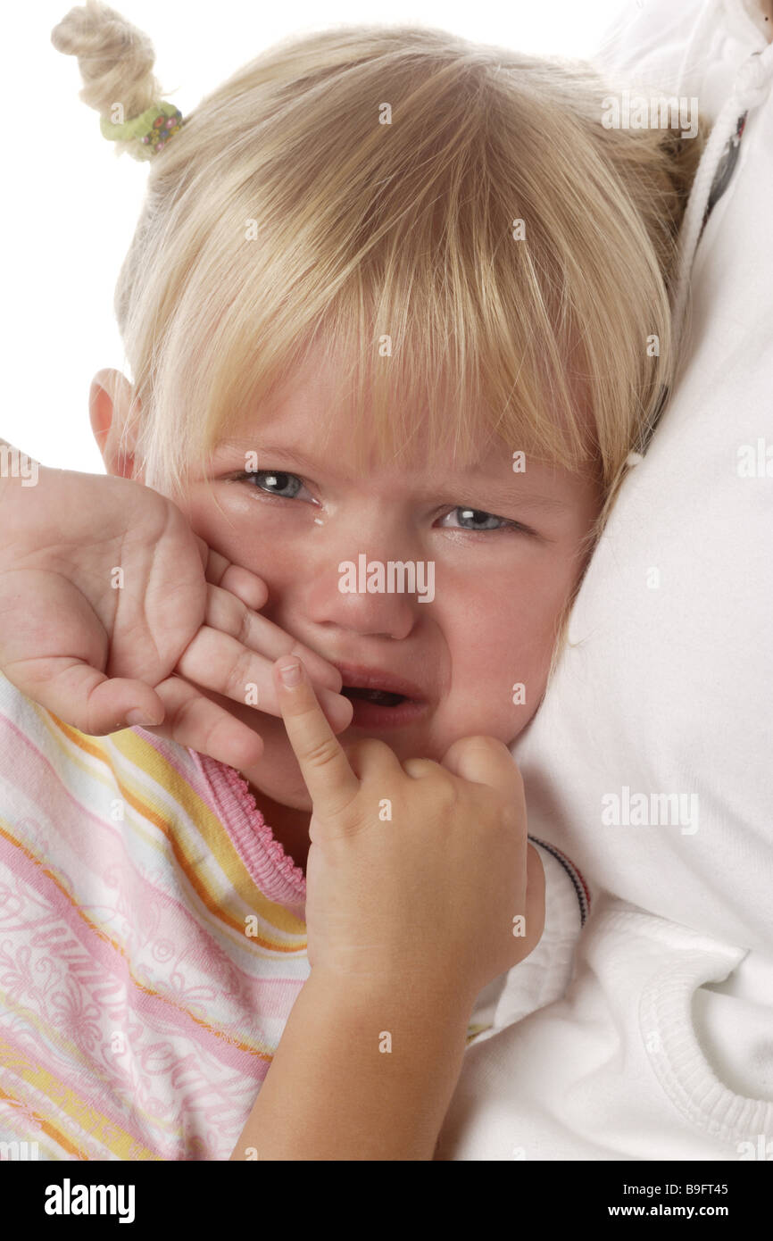 girl blond portrait cry people child unhappy unsatisfied facial ...