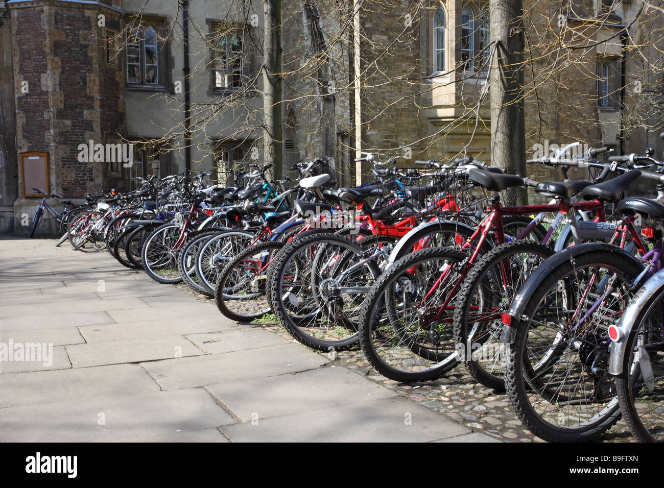 parked cycles Cambridge city England Stock Photo - Alamy