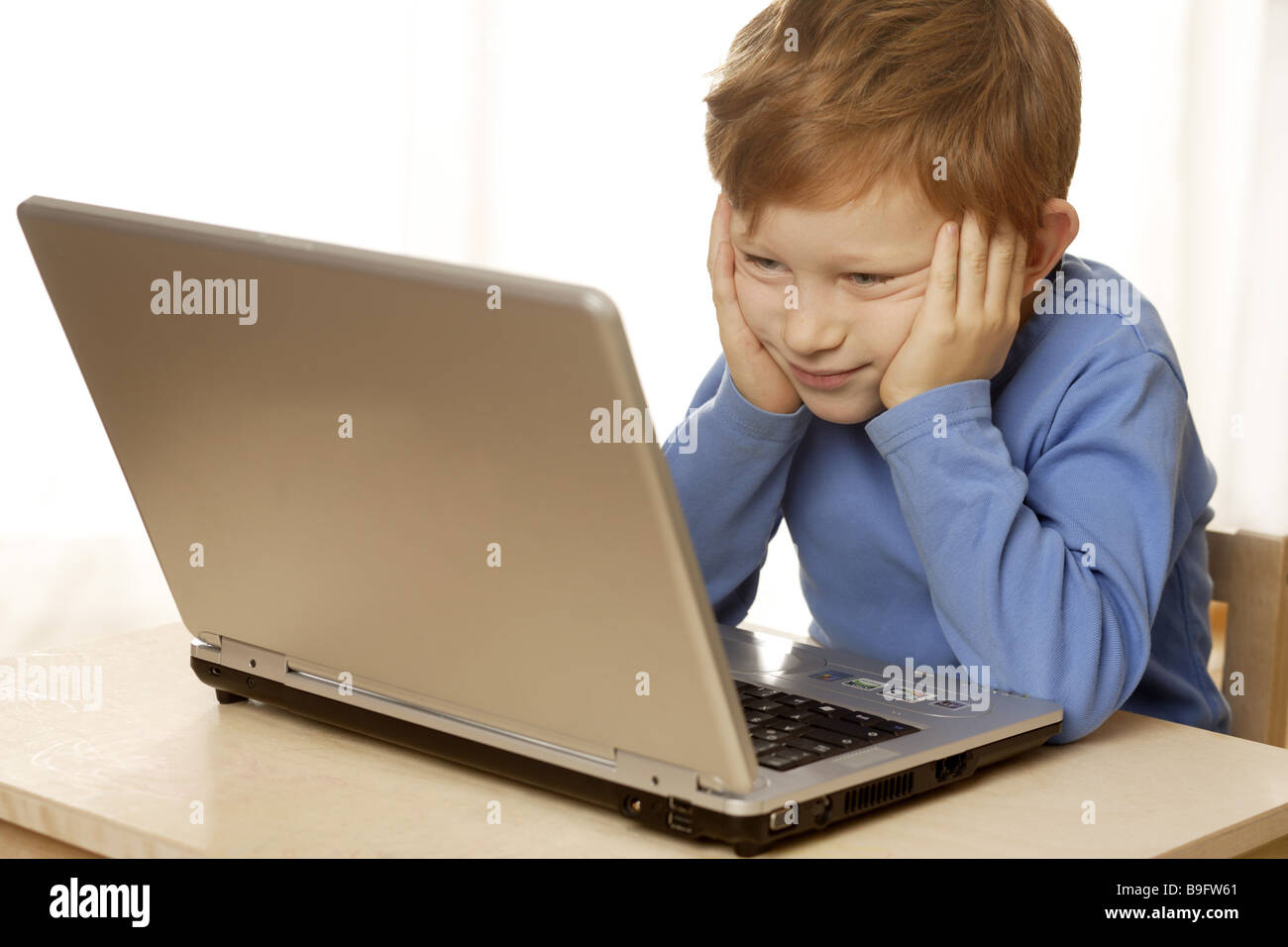 boy Notebook concentration detail series people child red haired ...