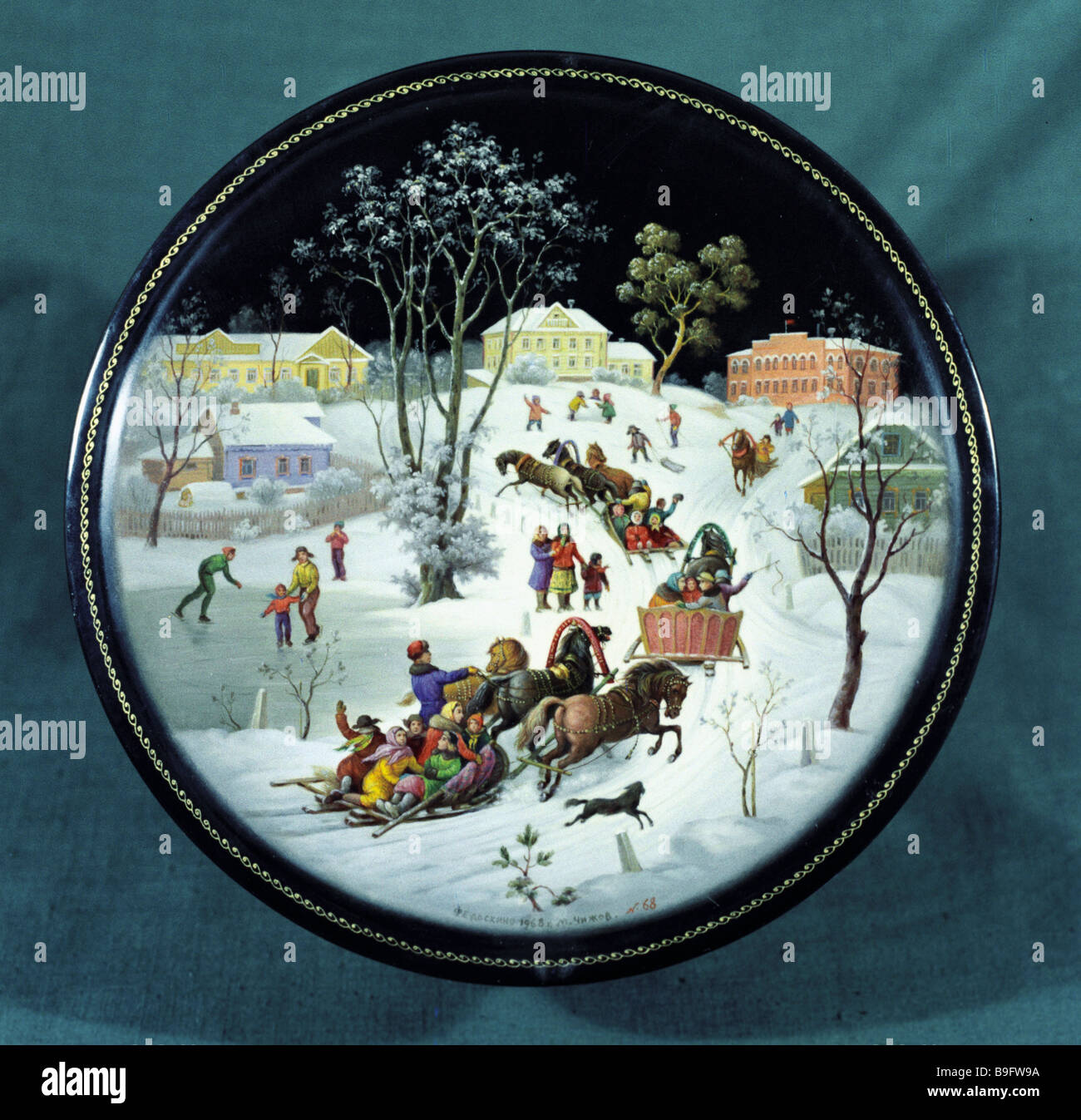 The box Russian Winter Festival made by craftsman M S Chizhov From the ...