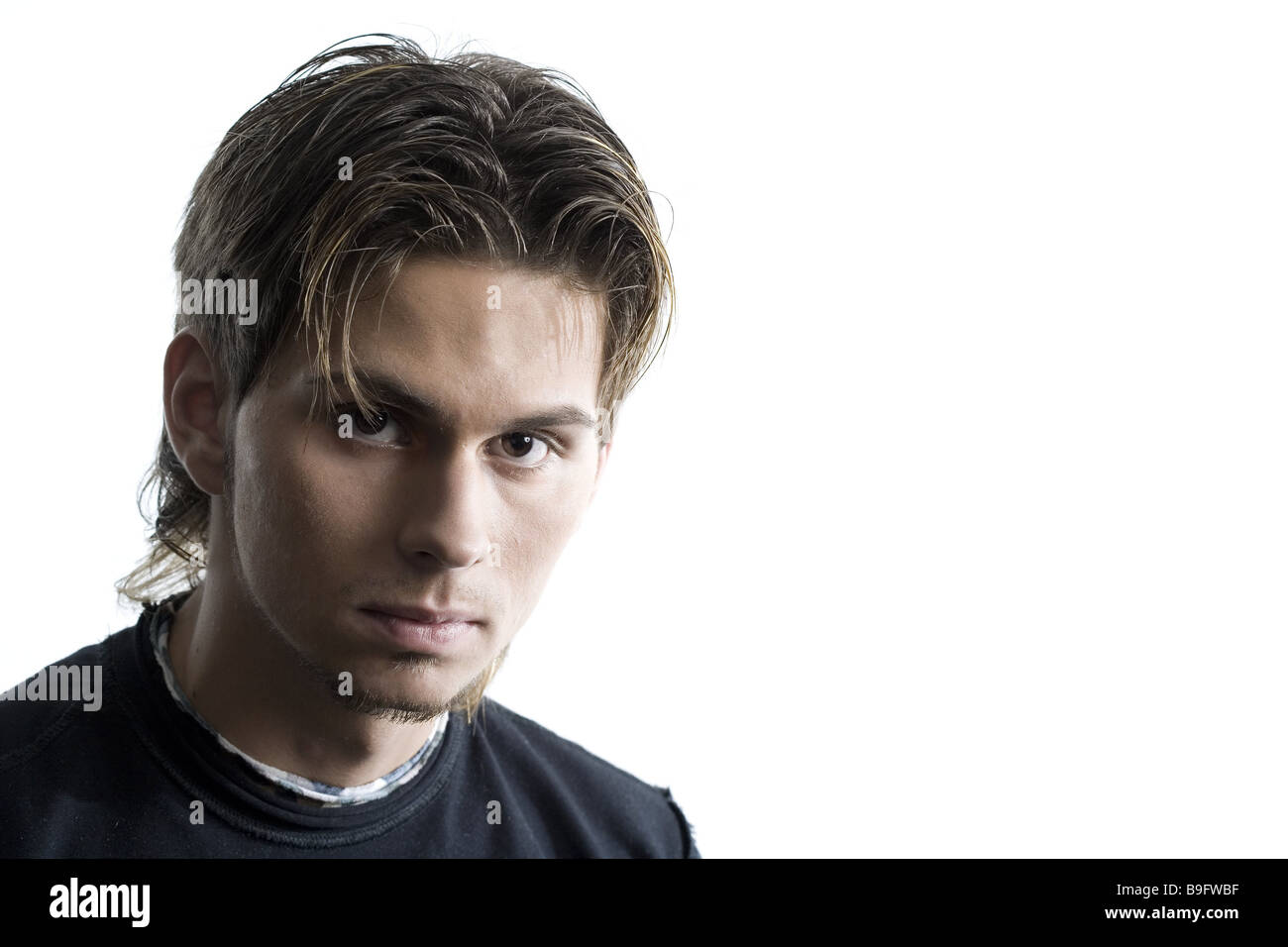 Man young seriously portrait series people young seriously thoughtfully ...