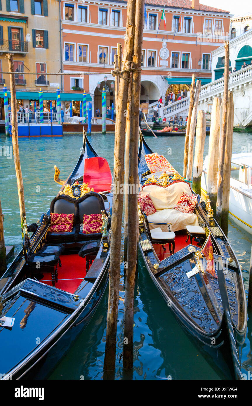 The Grand Canal of Venice Italy with Venetian architecture boats and ...