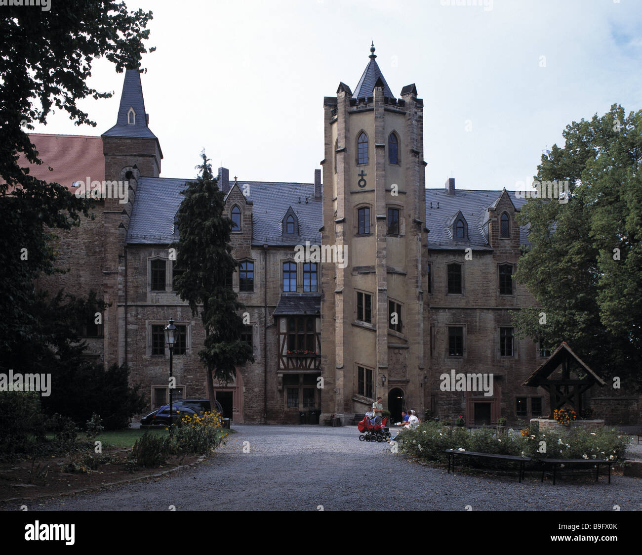 Germany Saxony-Anhalt Mansfeld palace inner ward resin-foreland palace ...