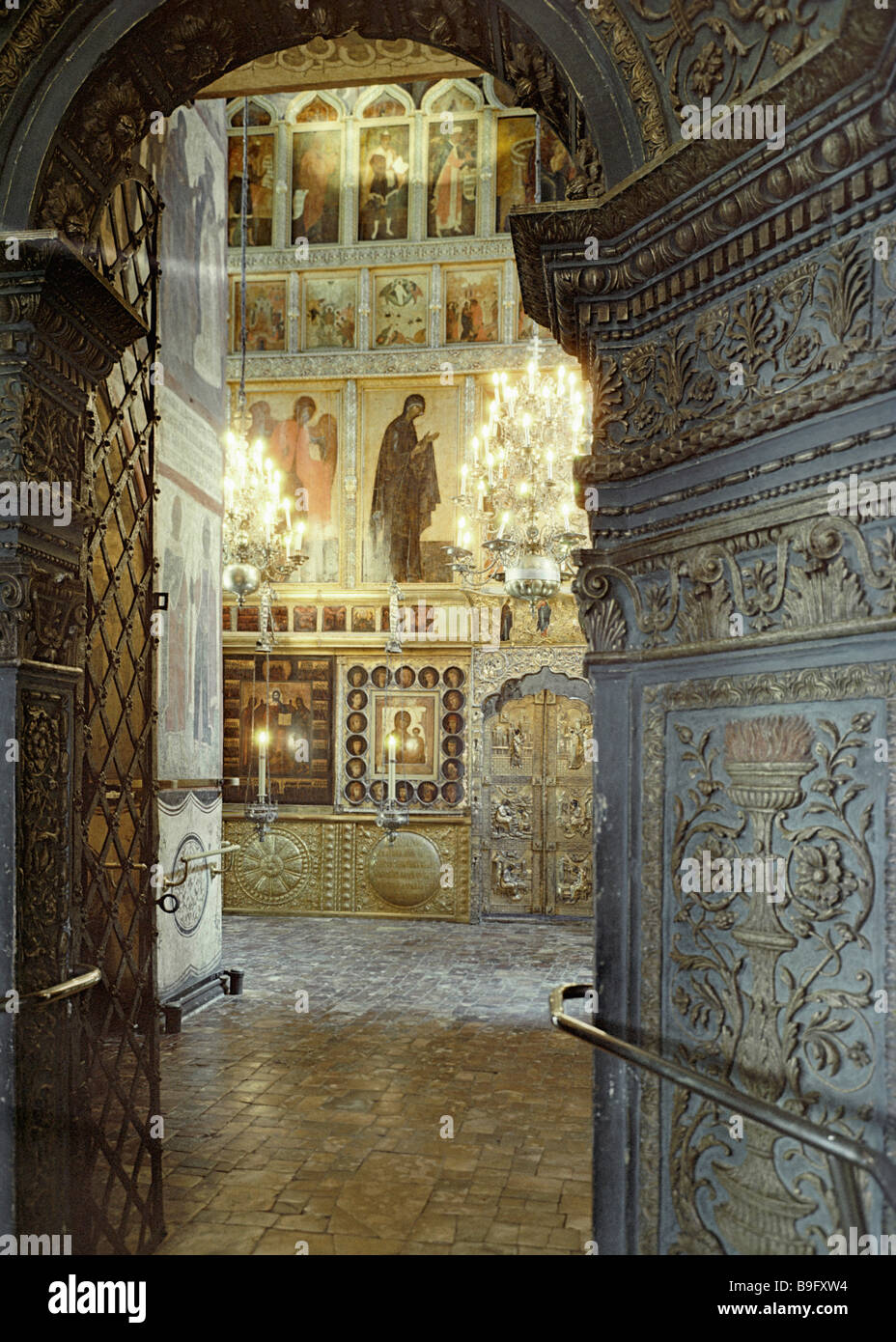 The interior and a part of the iconostasis of the Annunciation ...