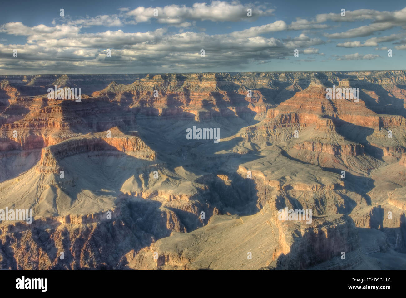 Grand Canyon view from Hopi Point late on a winter afternoon Stock ...