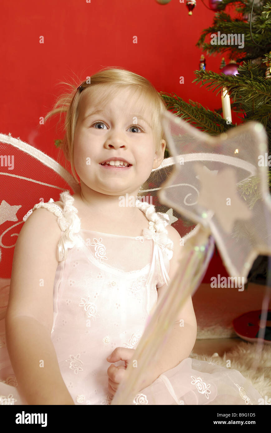 christmas girl disguise angels star-rod gesture semi-portrait series ...